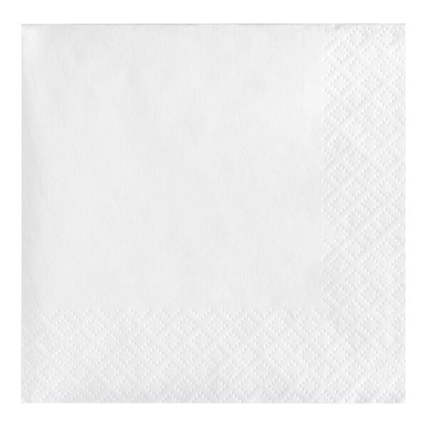 9” x 9" White 1-Ply Customizable Logo Beverage/Cocktail Napkins - Fancy ...